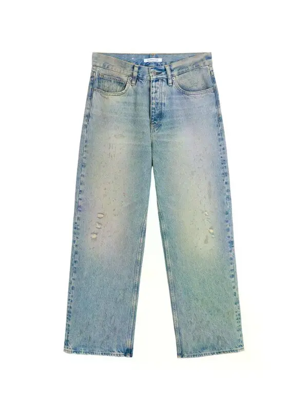 SUNFLOWER Paint-splatter Distressed Jeans - Blue