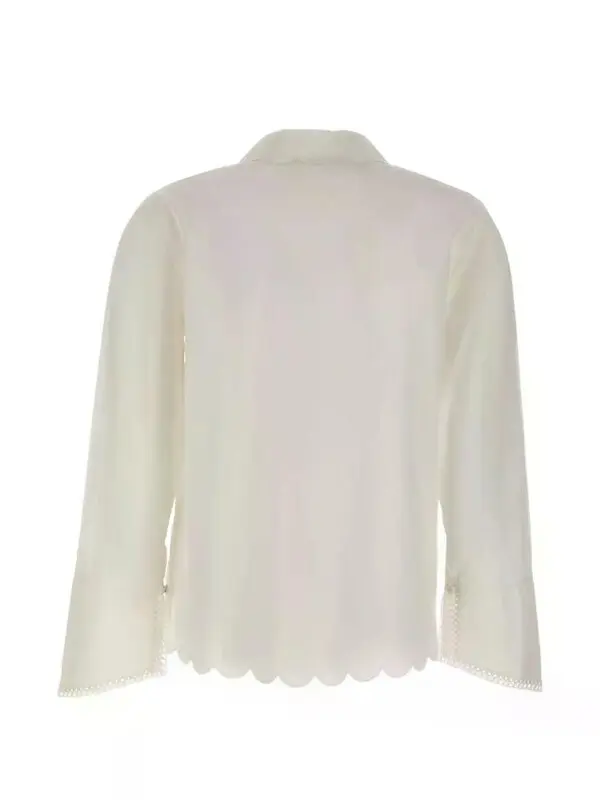 THE GARMENT Kirsten Scalloped-collar Shirt - Neutrals