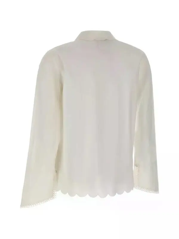 THE GARMENT Kirsten Scalloped-collar Shirt - Neutrals