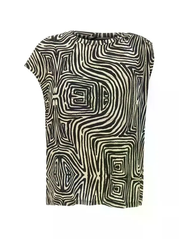 ELENA MIRÒ Abstract-pattern Gathered T-shirt