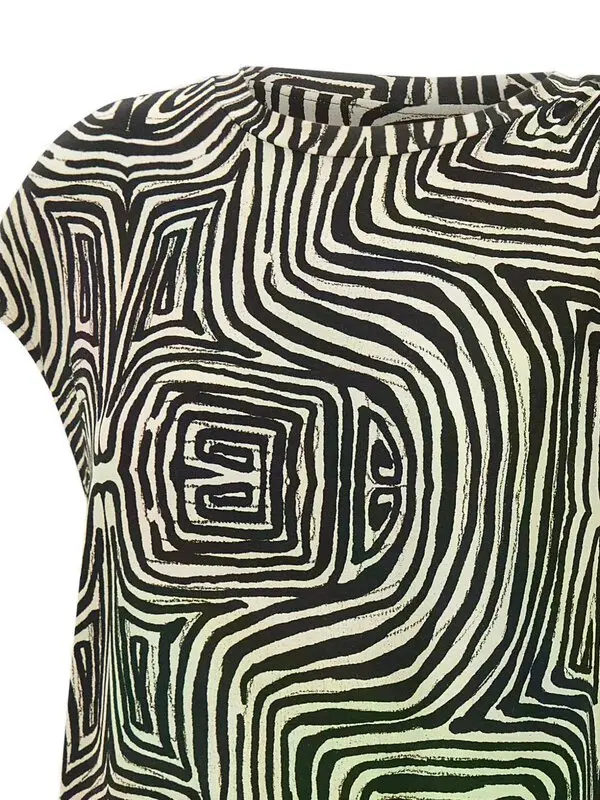 ELENA MIRÒ Abstract-pattern Gathered T-shirt