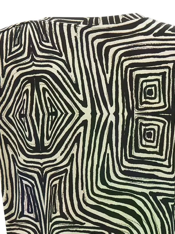 ELENA MIRÒ Abstract-pattern Gathered T-shirt