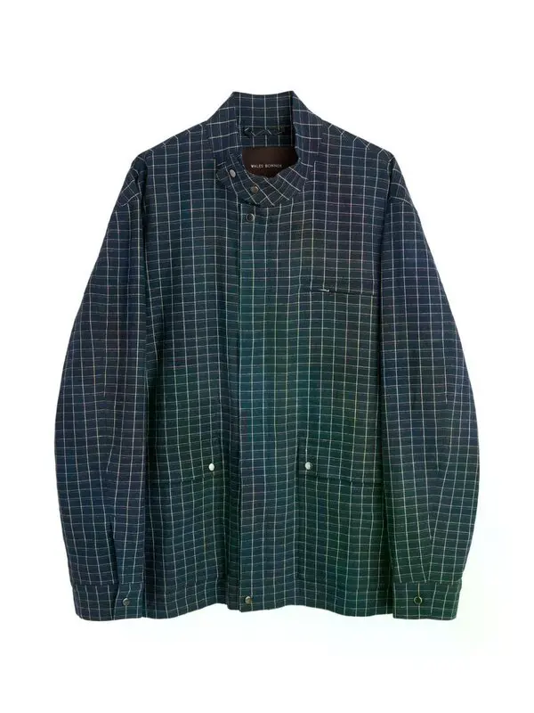 WALES BONNER Vision Field Check-pattern Jacket - Blue