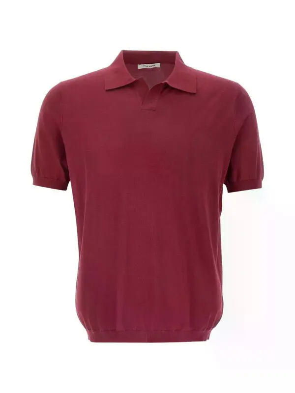 KANGRA Buttonless V-neck T-shirt - Red