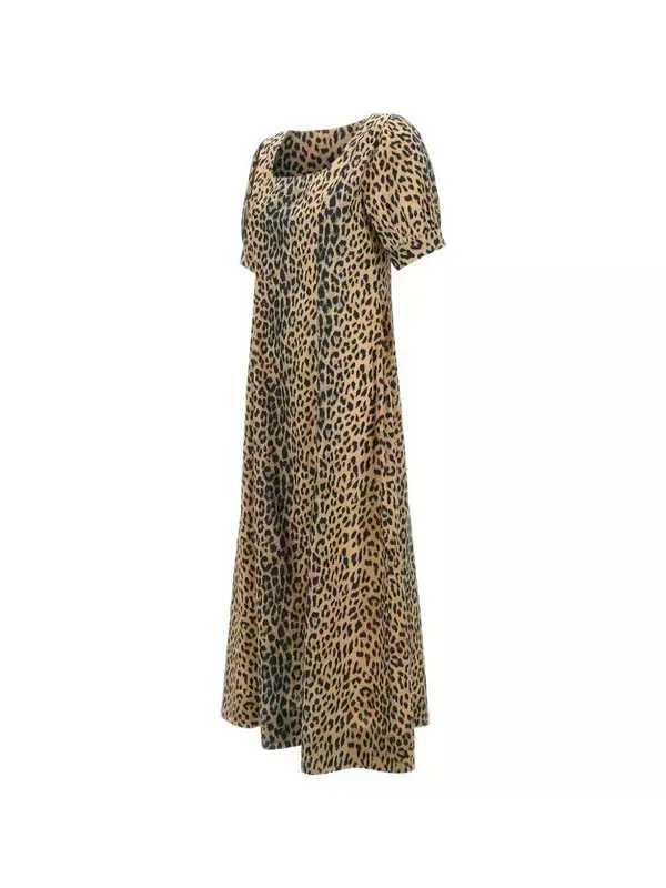 Rixo Kathleen Leopard-print Dress - Brown