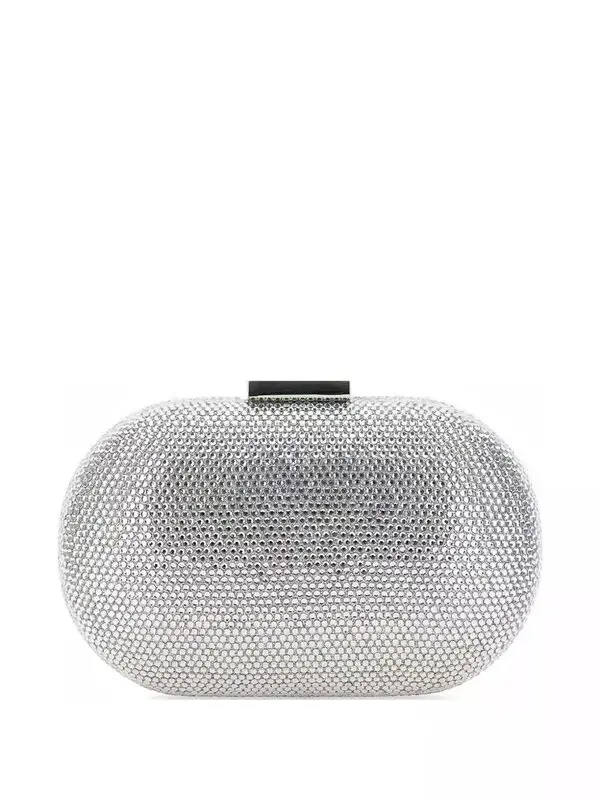 TWENTY FOURHAITCH Sunrise Rhinestone-embellished Clutch Bag - Silver
