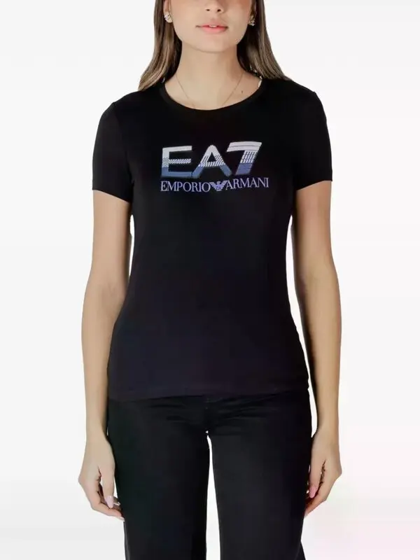 EA7 Logo-detail T-shirt - Black