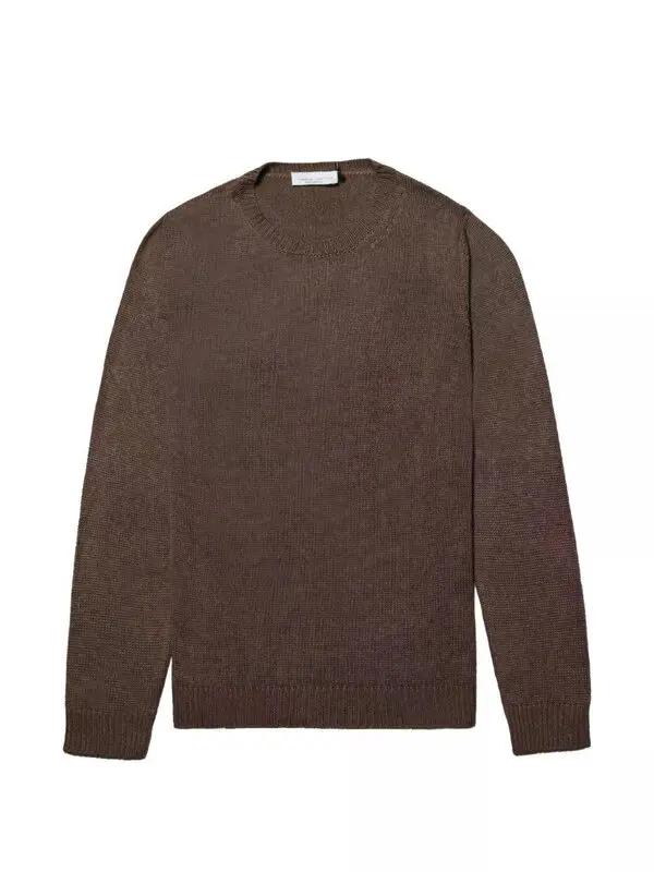 ROBERTO COLLINA Crew Neck Sweater - Brown
