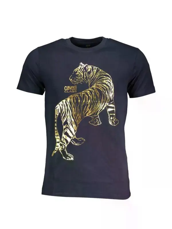 Roberto Cavalli Tiger-print T-shirt - Blue