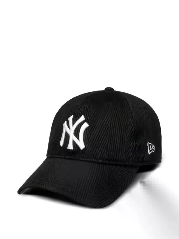 New Era Herringbone Pattern Embroidered Logo Cap