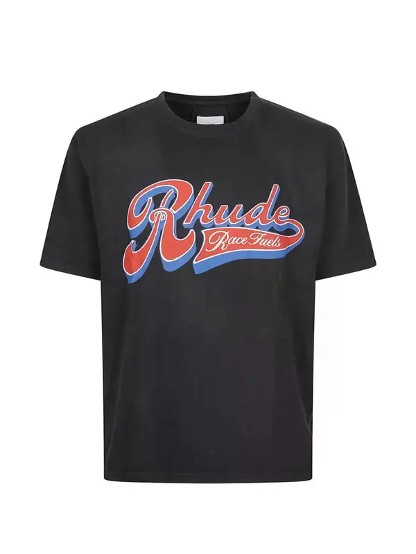 Rhude Logo-print T-shirt - Black