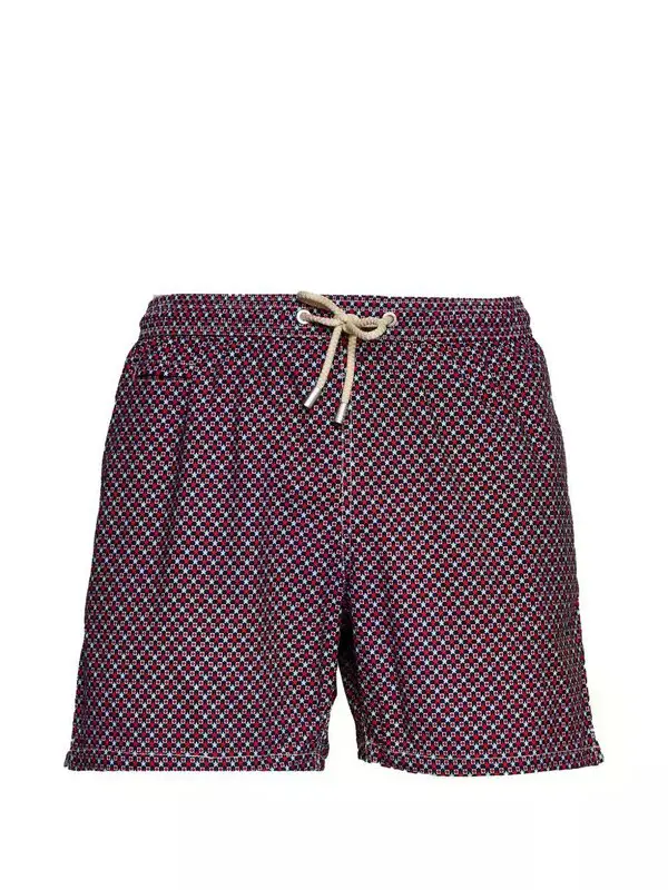 MC2 SAINT BARTH Starfish-print Swim Shorts - Blue