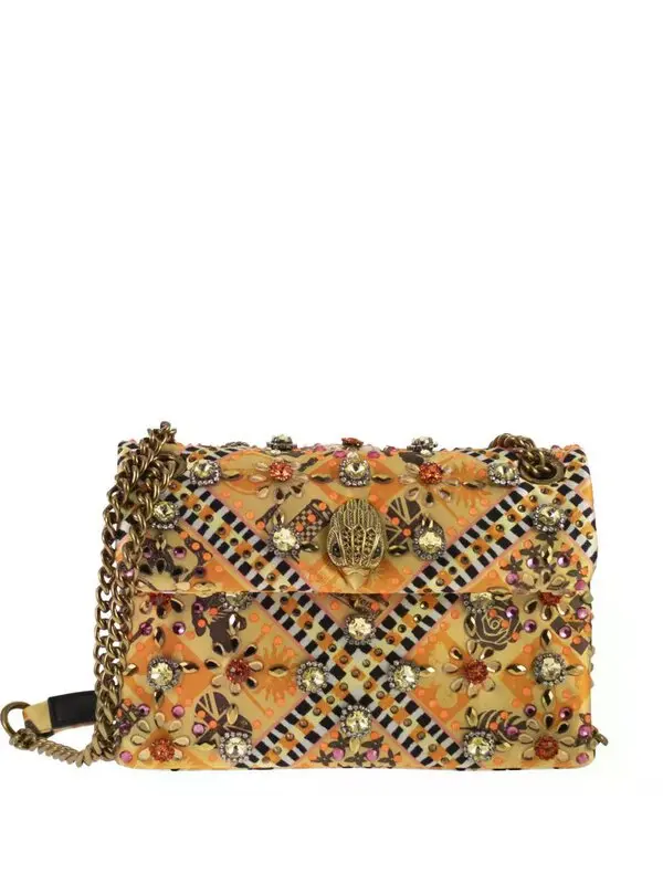 Kurt Geiger Kensington Crystal-embellished Shoulder Bag - Yellow