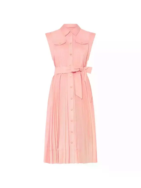MILLY Johanna Pleated Dress - Pink