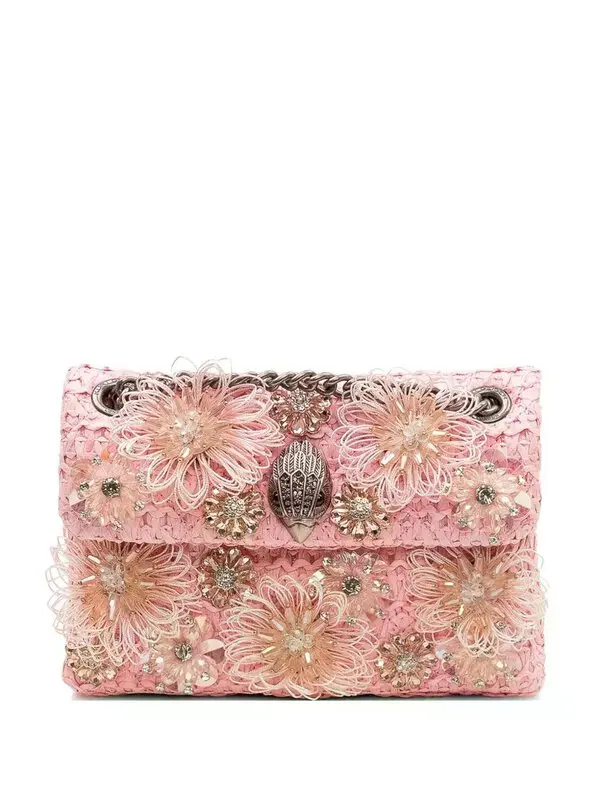 Kurt Geiger Mini Kensington Floral-appliqué Shoulder Bag - Pink