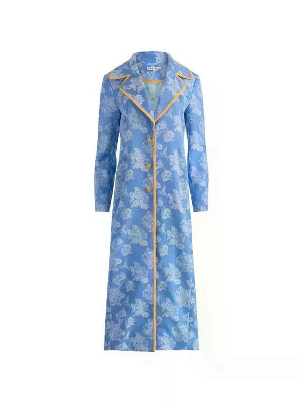 Alice + Olivia Floral-print Coat - Blue