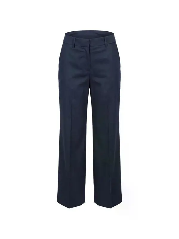 BERWICH Pressed-crease Cotton Trousers - Blue