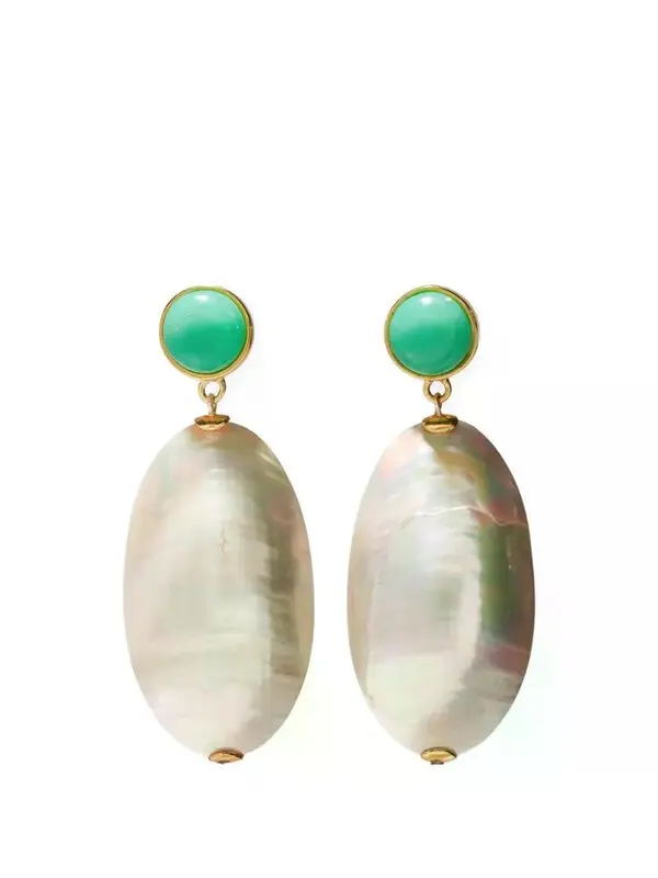 LIZZIE FORTUNATO Campana Mother-of-pearl Earrings - Gold