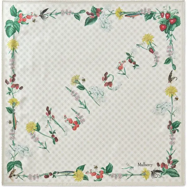 Mulberry Square Scarfriverside Floral - Eggshell