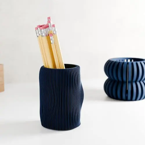 MODERNIZED POTTERY Bubbly Pencil Holder - Navy Blue