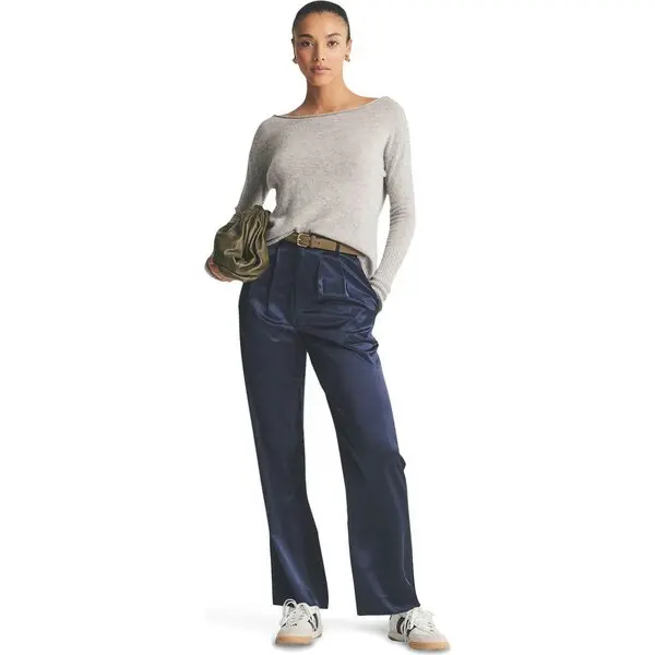 Naadam Lightweight Cashmere Boatneck Sweater - Cement