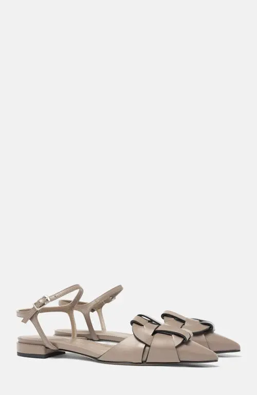 SCAROSSO Amanda Ballerinas - Taupe - Calf