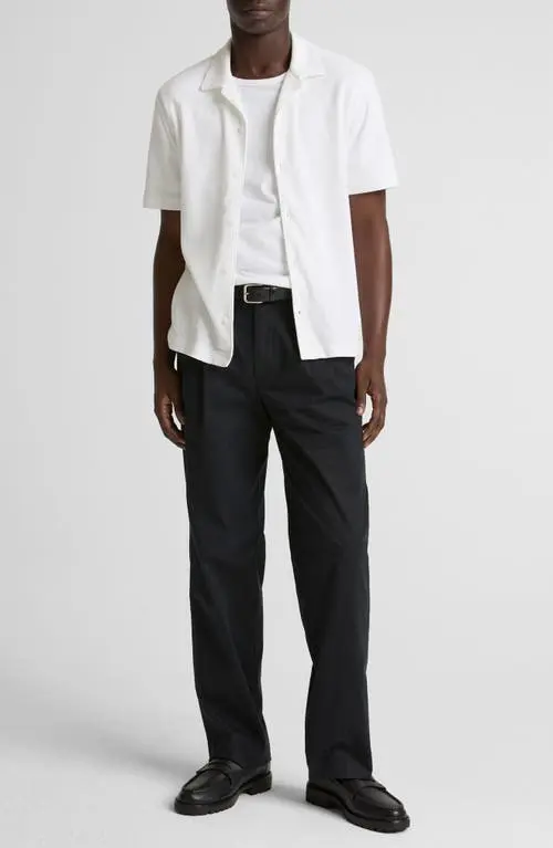 Vince Mesh Knit Camp Shirt - Optic White