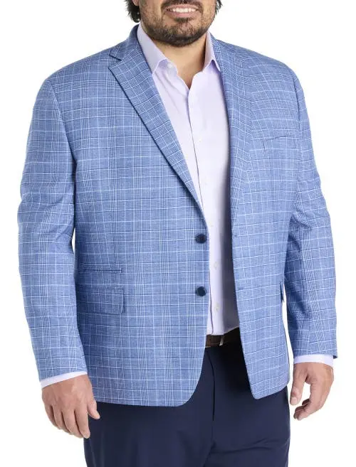 Michael Kors Big & Tall Glen Plaid Sport Coat - Blue