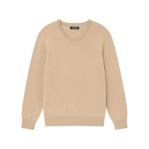 Naadam Cashmere V-neck Sweater - Camel