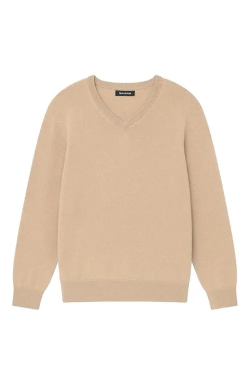 Naadam Cashmere V-neck Sweater - Camel