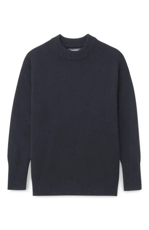 Naadam Luxe Cashmere Oversized Crewneck Sweater - Black