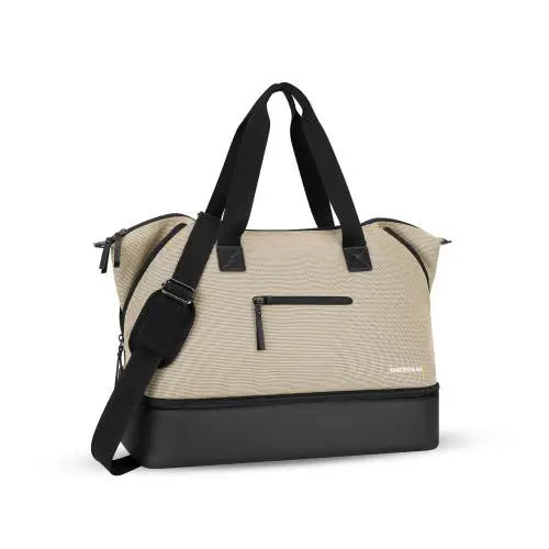 SHERPANI Boston Anti-theft Expandable Weekender Duffle Bag With Removable Compartment - Straw