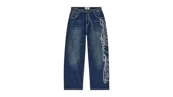 VALE FOREVER Big Stitch Denim Jean - Blue