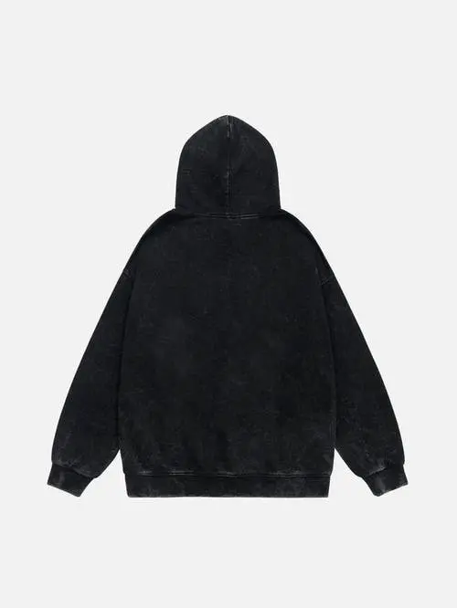 AELFRIC EDEN Abstract Graphic Print Hoodie