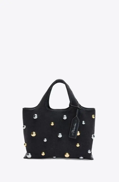 3.1 Phillip Lim Dome Embellishment Mini Market Tote Bag - Black