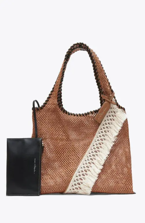 3.1 Phillip Lim Raffia Fringe Market Tote Bag - Brown