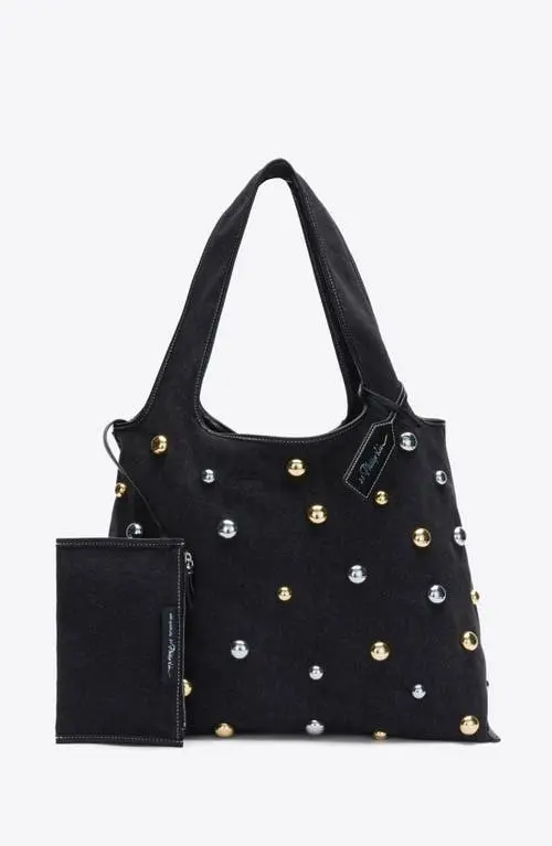 3.1 Phillip Lim Dome Embellishment Market Tote Bag - Black