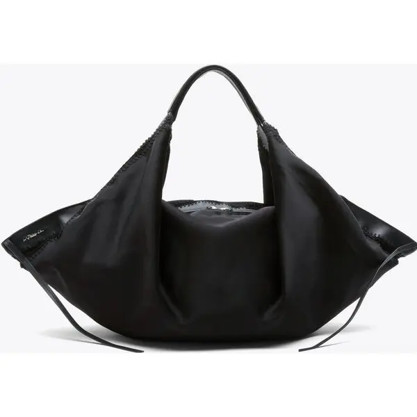 3.1 Phillip Lim Luna Structured Satin Medium Bag - Black