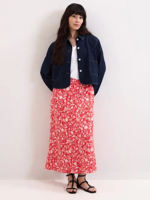PHASE EIGHT Floral High-rise Midi Skirt