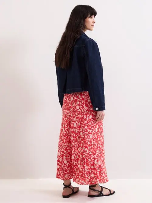 PHASE EIGHT Floral High-rise Midi Skirt