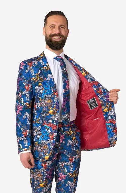 Opposuits X Transformers Slim Fit Two-piece Suit & Tie Set