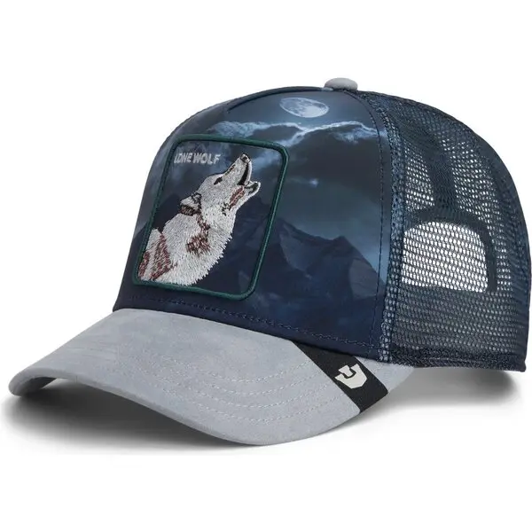 GOORIN BROS Wolf Embroidered Trucker Cap - Blue