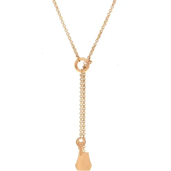 Hermès Kelly Clochette Pendant Necklace 18k Small - Rose Gold