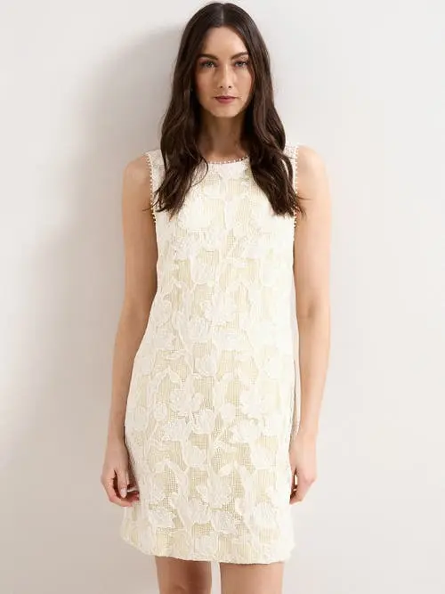 PHASE EIGHT Sleeveless Lace Mini Dress - Ivory