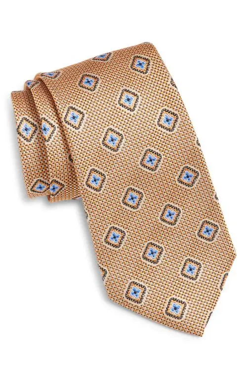 Nordstrom Medallion Silk Neck Tie - Yellow