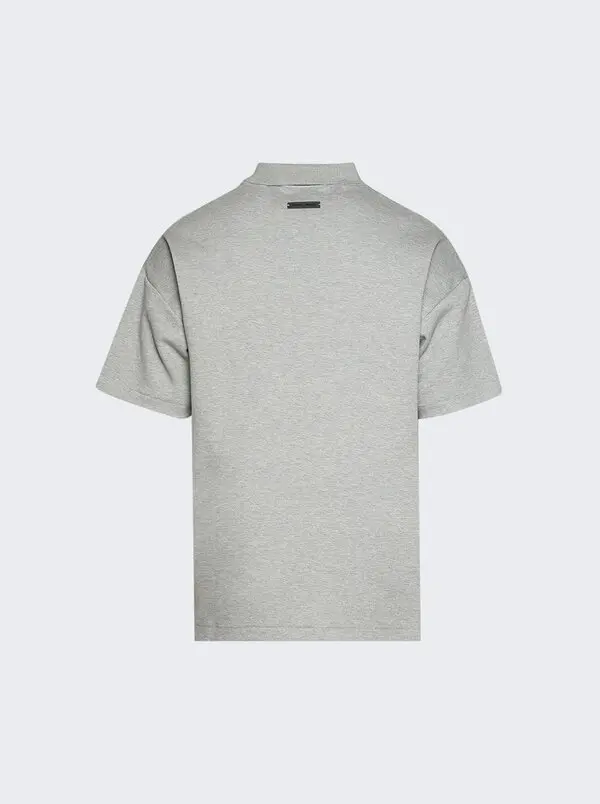 Fear Of God 90s Fit Pique Short Sleeve Polo Concrete Heather