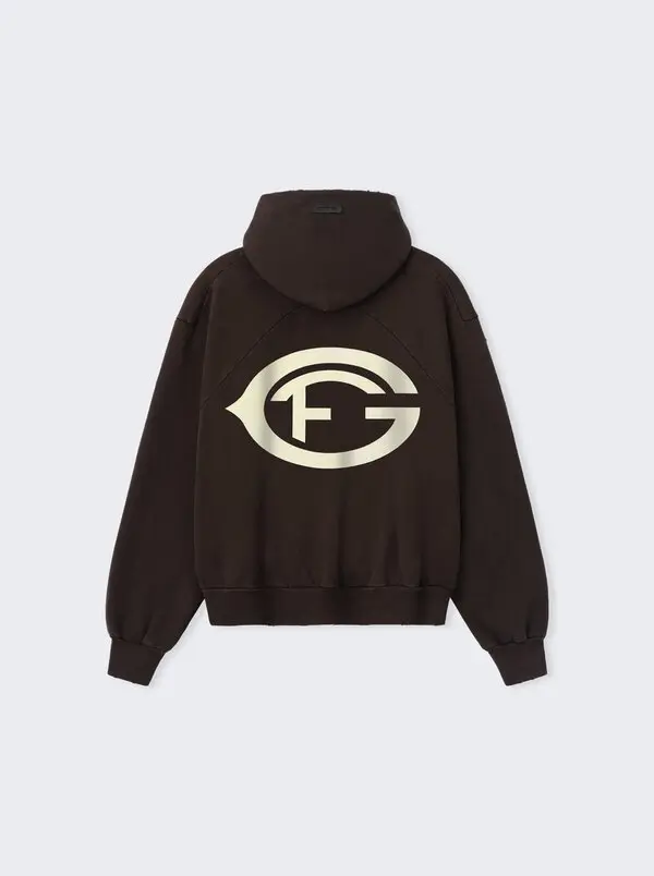 Fear Of God Classic Fit Half Raglan Hoodie - Brown