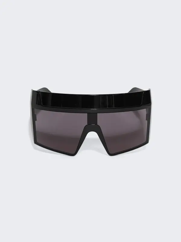 Rick Owens Rev Shiny Shield Sunglasses - Black