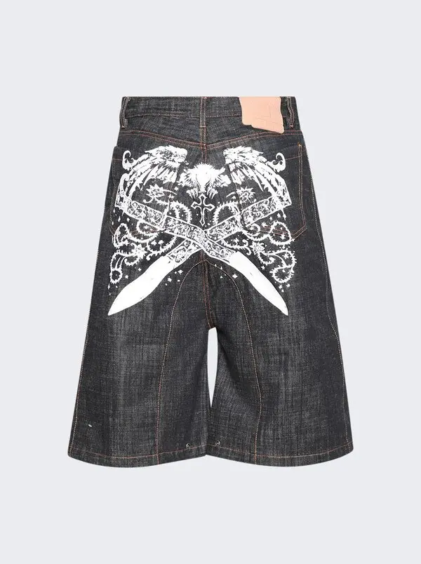 PDF CHANNEL Low Ride Denim Shorts