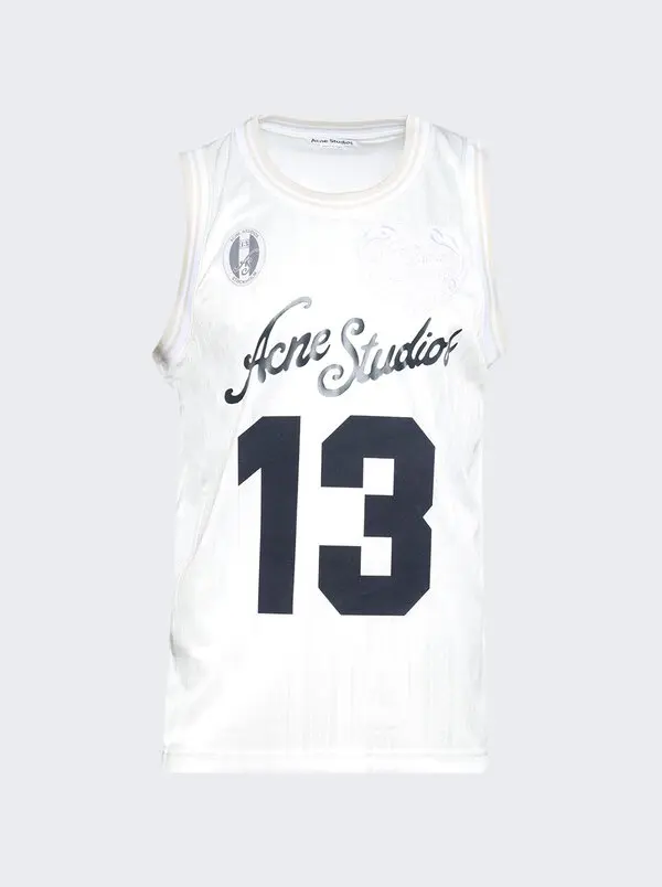 Acne Studios Printed Jersey Tank Top - White